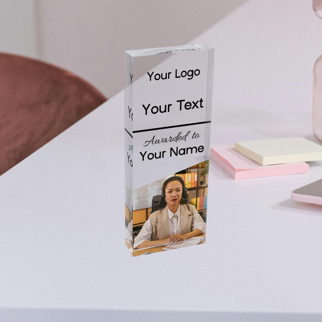 Custom Photo and Logo Trophy Award,personalized Clear Award,corporate ...