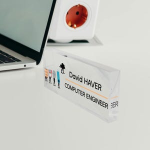 Custom Nameplate for Computer Engineer, Computer Engineer Block Sign ...