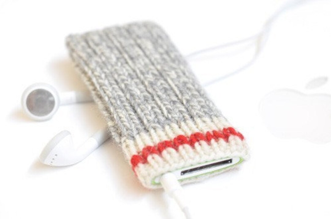 Hand Knit Apple Ipod Nano 7 Cozy Case Take A Hike Design - Etsy