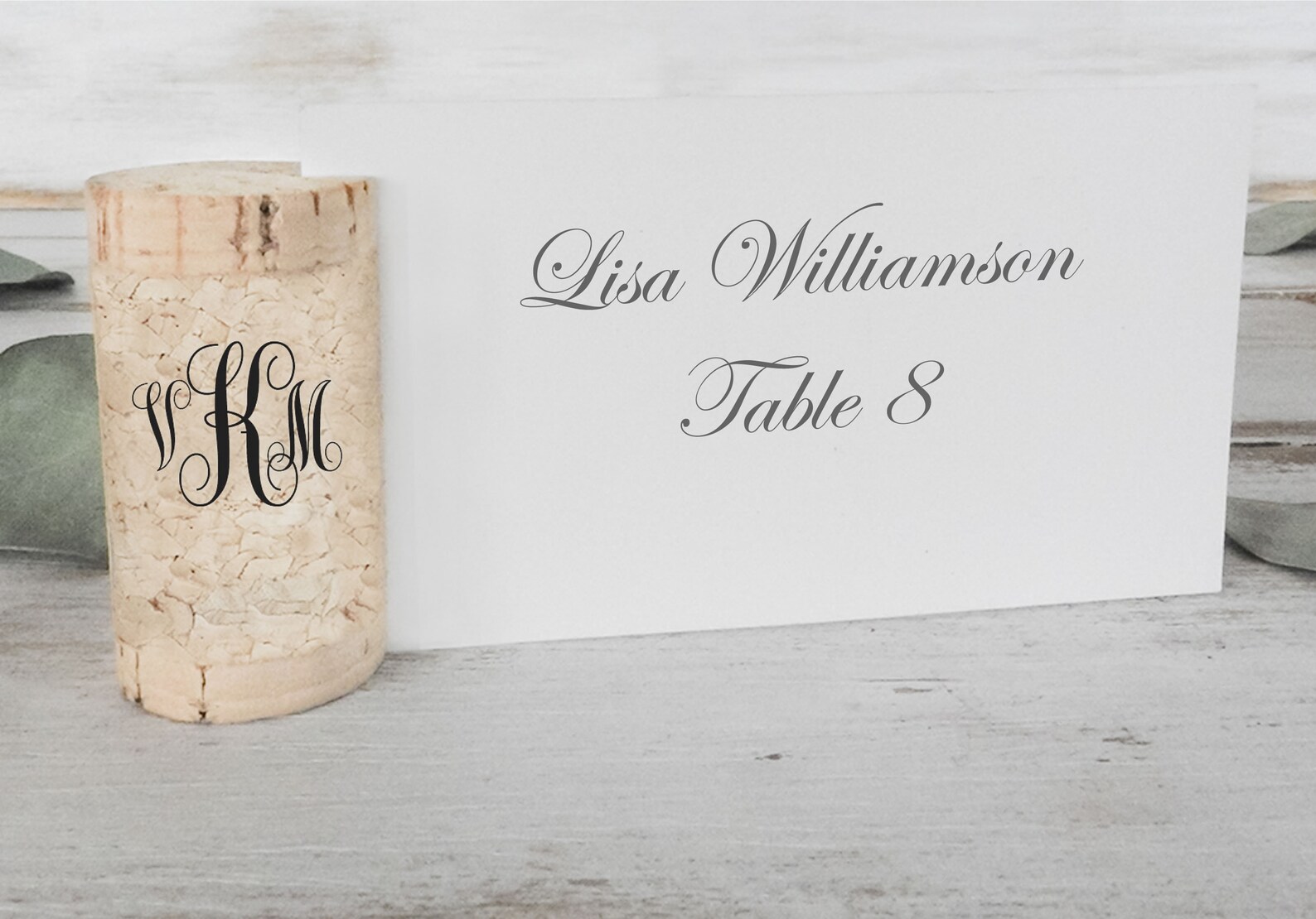 Vertical Wine Cork Place Card Holder Personalized Cork Card - Etsy
