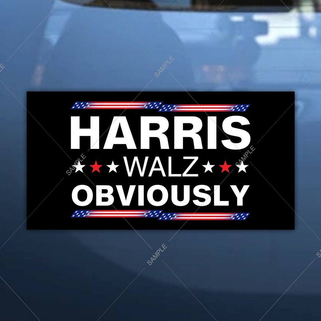 Kamala Harris Obiviously Car Bumper Sticker, Kamala Harris 2024 ...