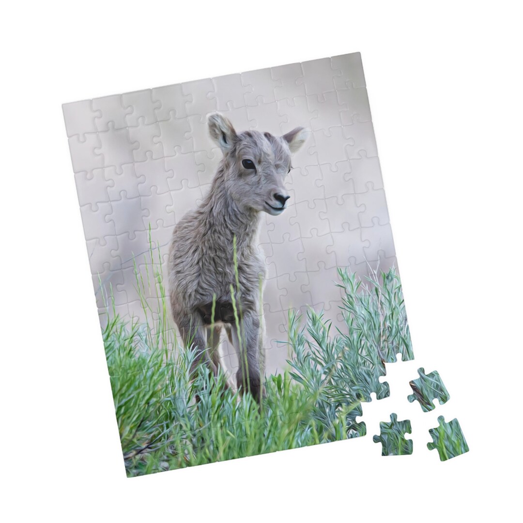 Bighorn Sheep Lamb Jigsaw Puzzle: SD Badlands Photo Puzzle - Etsy