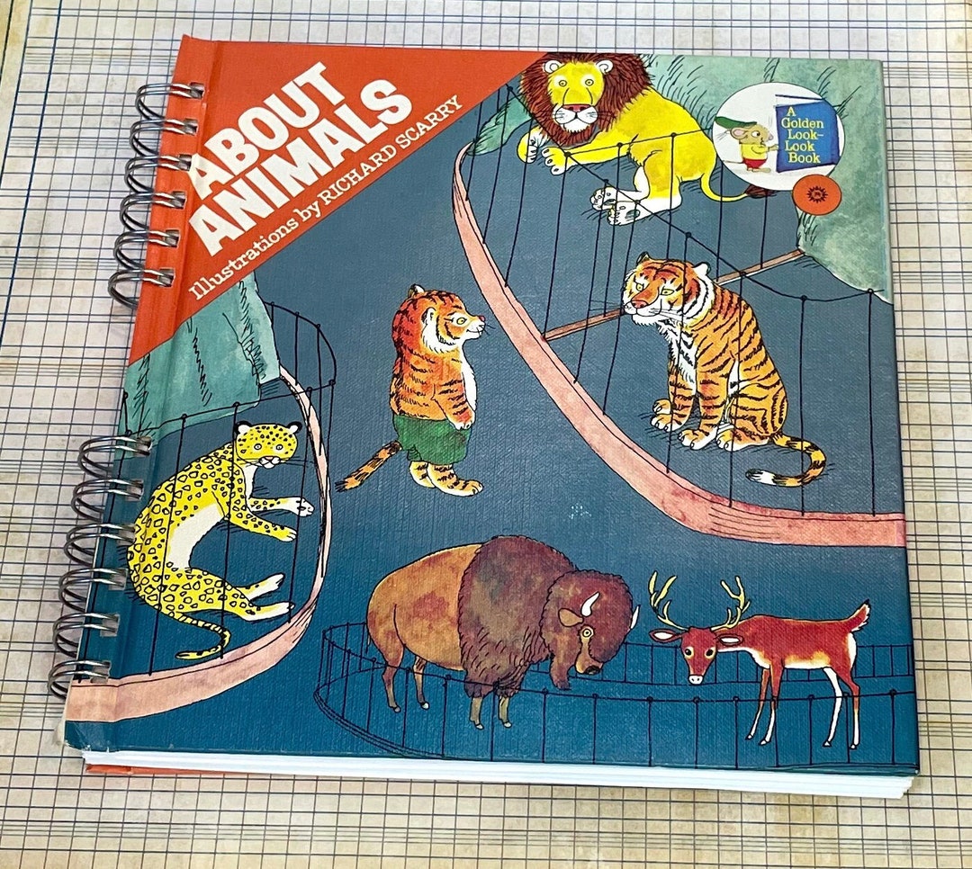 About Animals Children Storybook Notebook Upcycled - Etsy