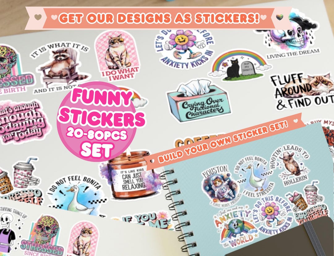 Funny Meme Stickers, Sarcastic Adult Humor, Laptop Decals (20-80pcs) - Etsy