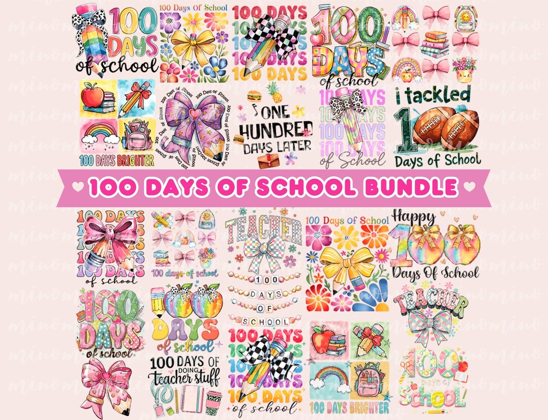 100 Days School Png Coquette Bow Png 100 Day of School School ...
