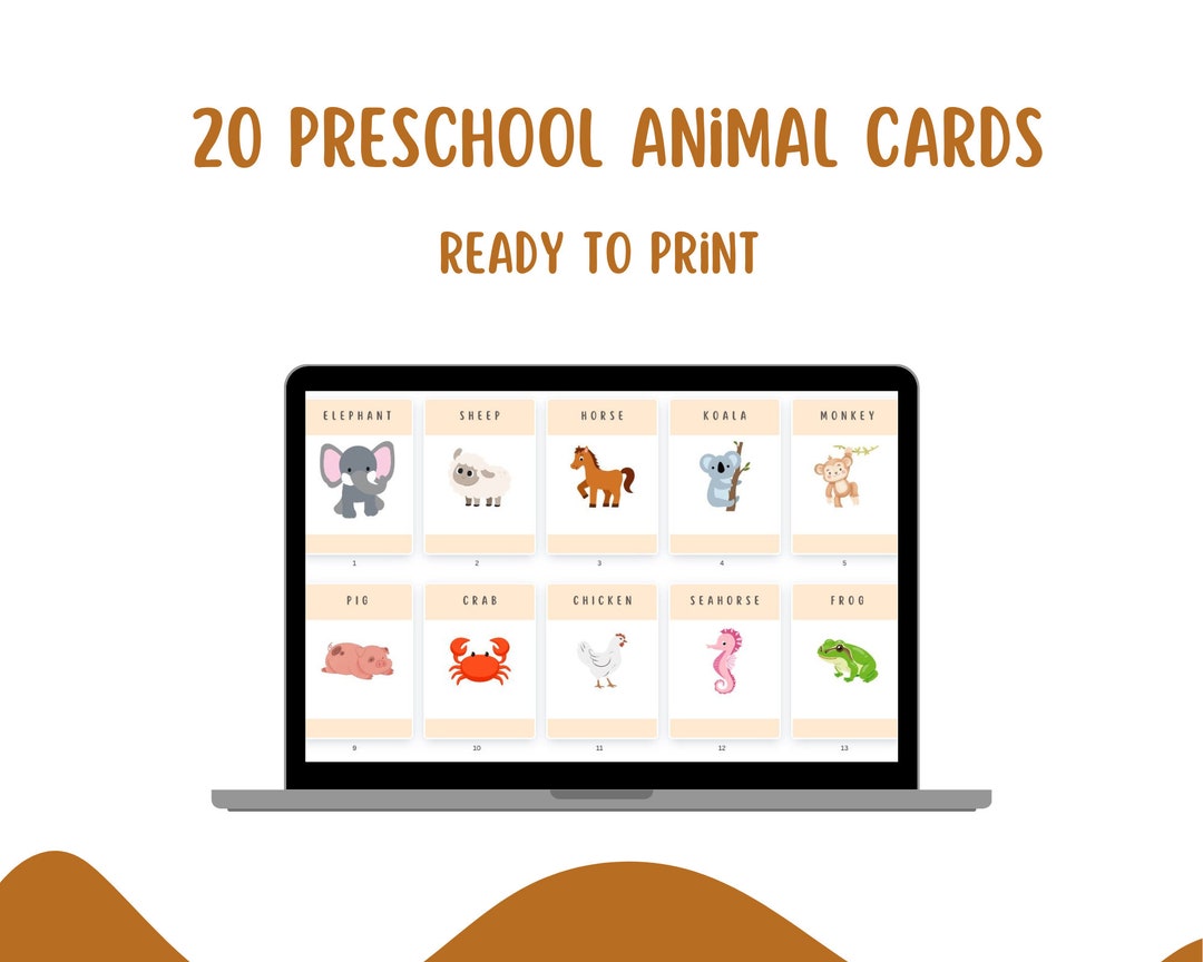 Montessori Flashcards Animals | Flashcards | Preschool | Toddler ...
