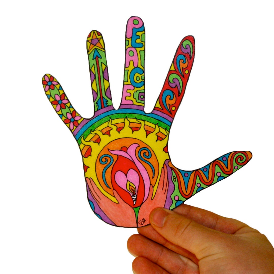 Blossom Laminated Life-size Hand - Reiki - Etsy