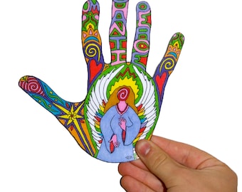 Wave Life-size Hand Drawing Reiki Peace Sign | Etsy