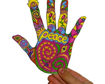 Joy Life-size Laminated Rainbow Hand Drawing Reiki | Etsy