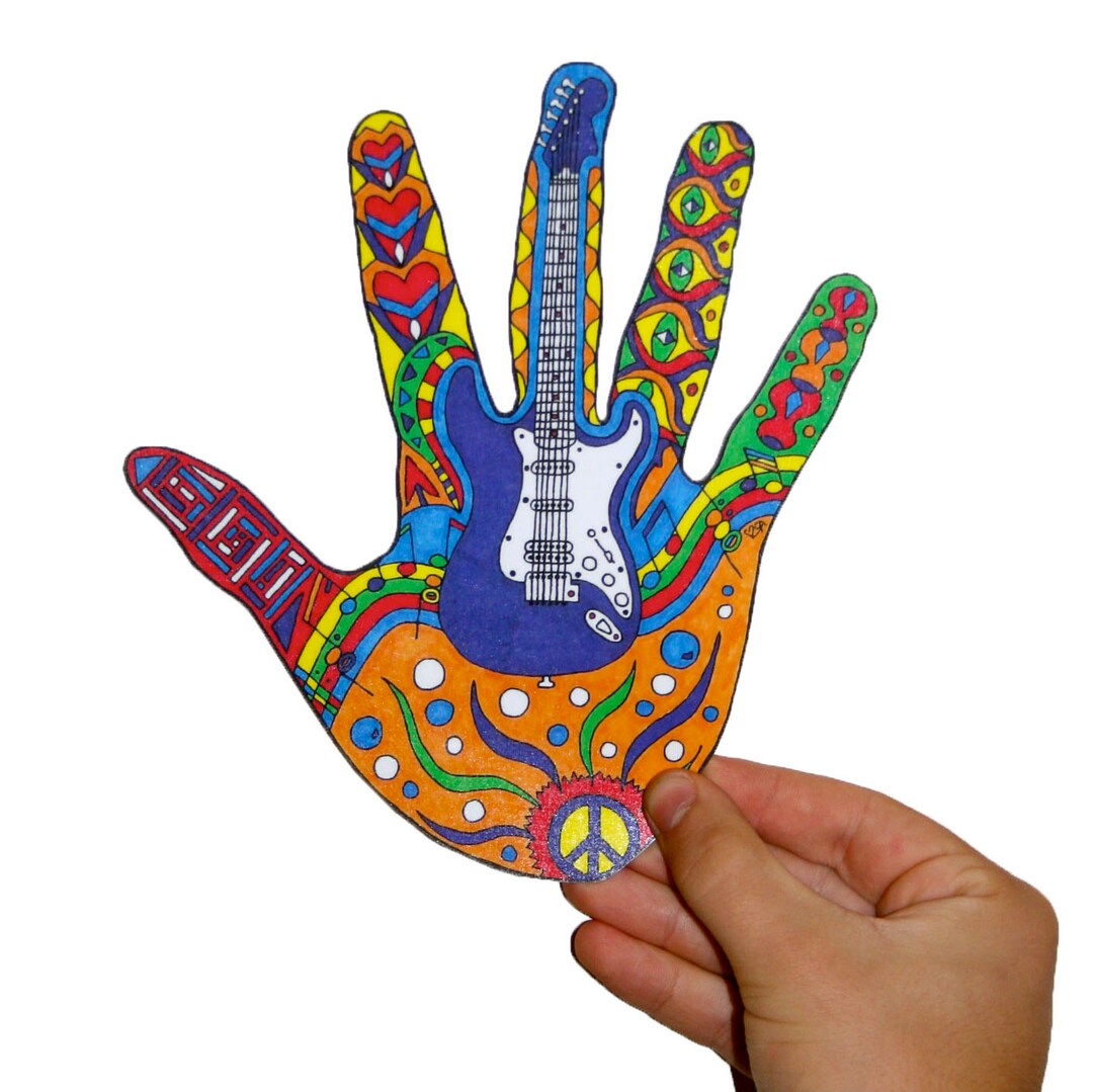 Guitar Life Size Laminated Music Hand Drawing - Etsy