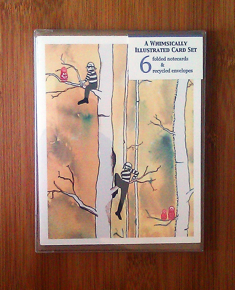 Whimsical Gift Card Set | Christmas Story Bandits, Boxed Cards, Quirky ...