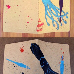 Writing Journal, Gift for Writer, Hand Painted Squid Moleskine - Etsy
