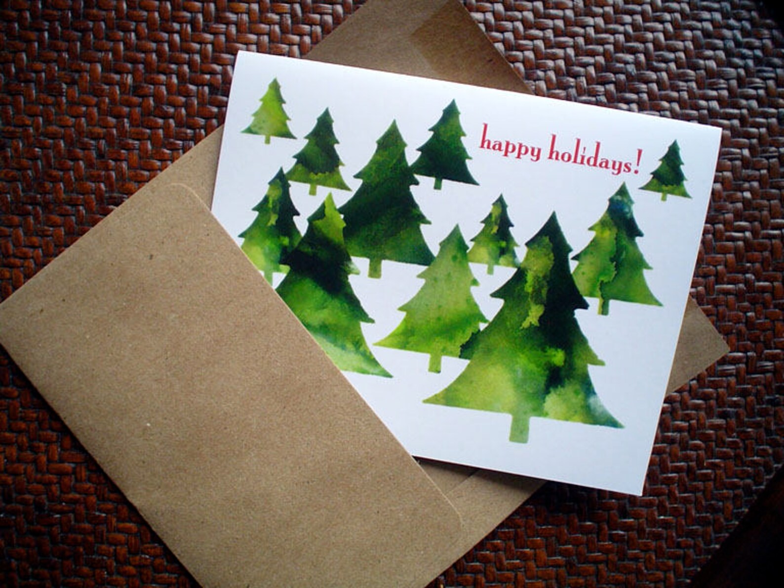 Happy Holidays Card, Atheist Christmas Card, Christmas Trees, Non ...