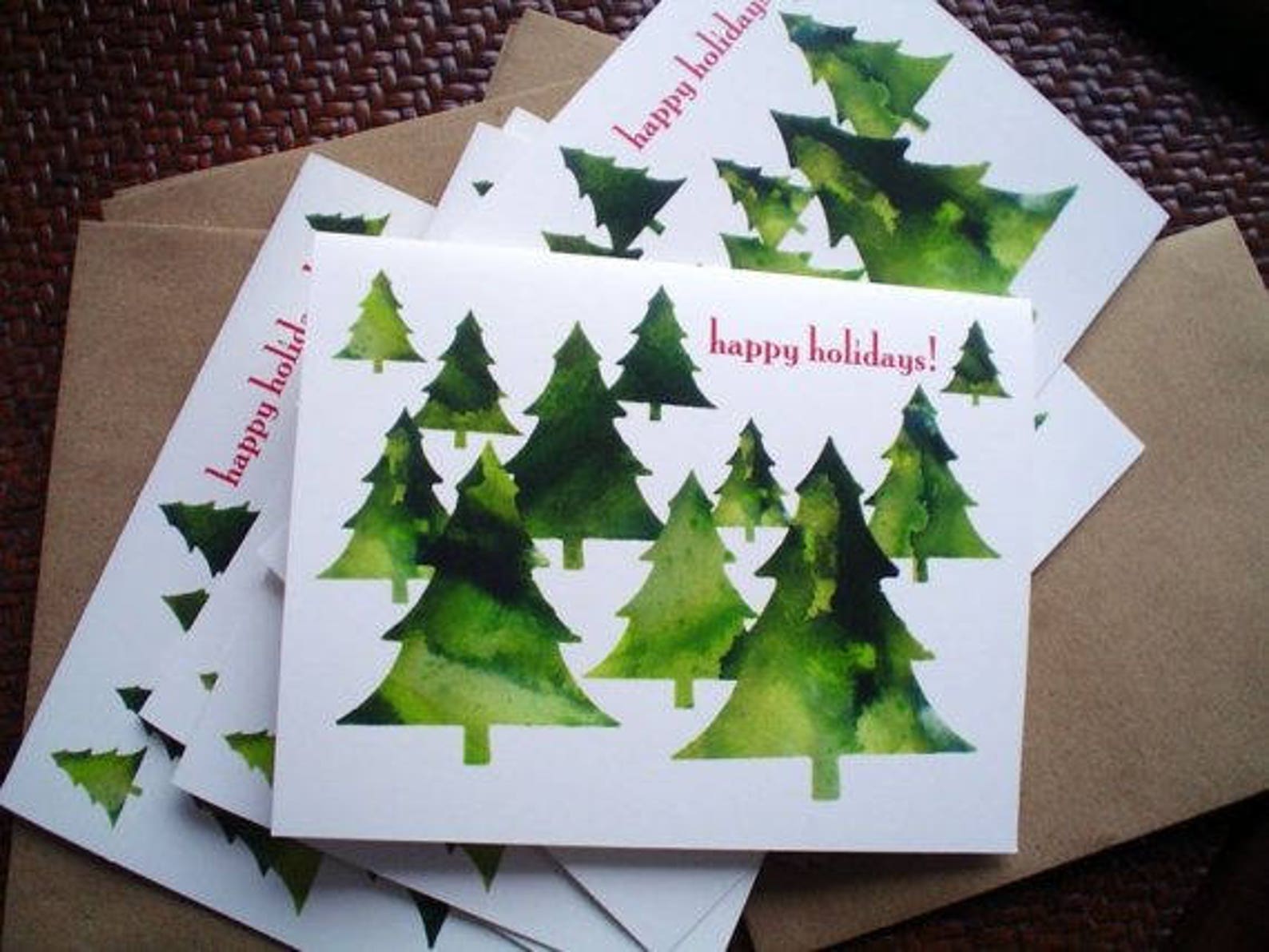 Happy Holidays Card, Atheist Christmas Card, Christmas Trees, Non ...