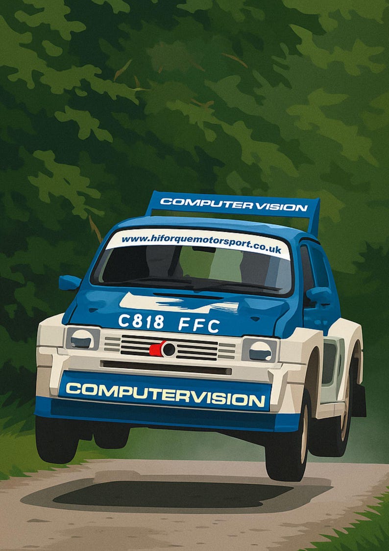 Rally Legends Group B Rally Car Metro 6R4 Digital Print A4 Size - Etsy