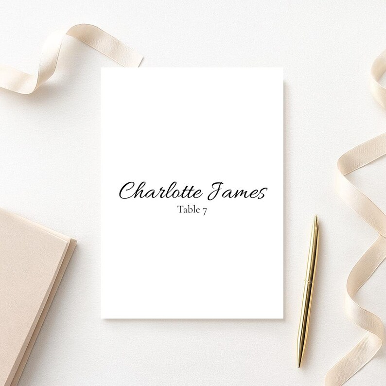 Wedding Place Cards Template • Editable Table Name Cards • 5 Styles ...