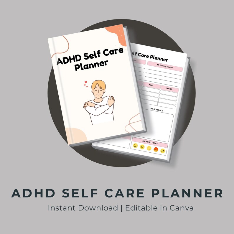 ADHD Self Care Planner | Printable ADHD Journal | Executive Function ...