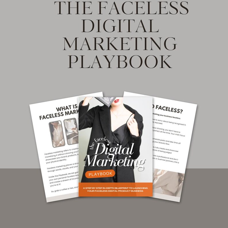 Faceless Marketing Playbook: Canva Template & Strategy Guide (digital ...