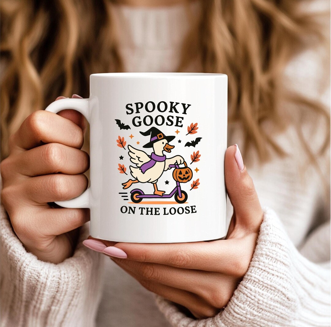 Spooky Goose on the Loose Mug Halloween Mug Funny Mug Halloween Lover ...