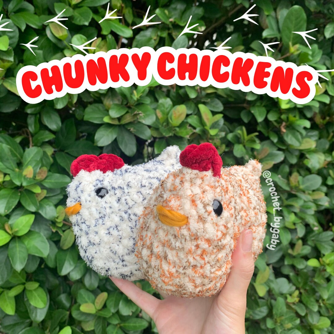 Chunky Crochet Chickens - Etsy
