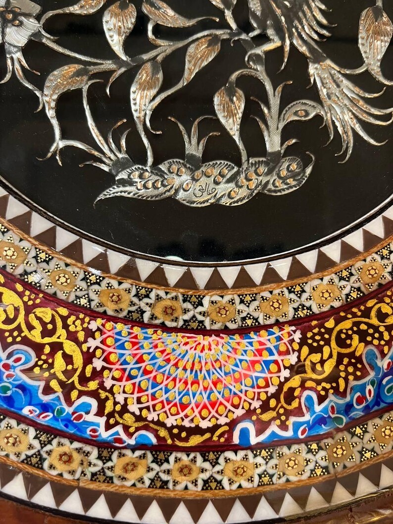 Khatam Handmade Tableau Designed With Enamlingminakari - Etsy