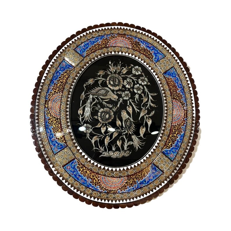 Khatam Handmade Tableau Designed With Enamlingminakari - Etsy