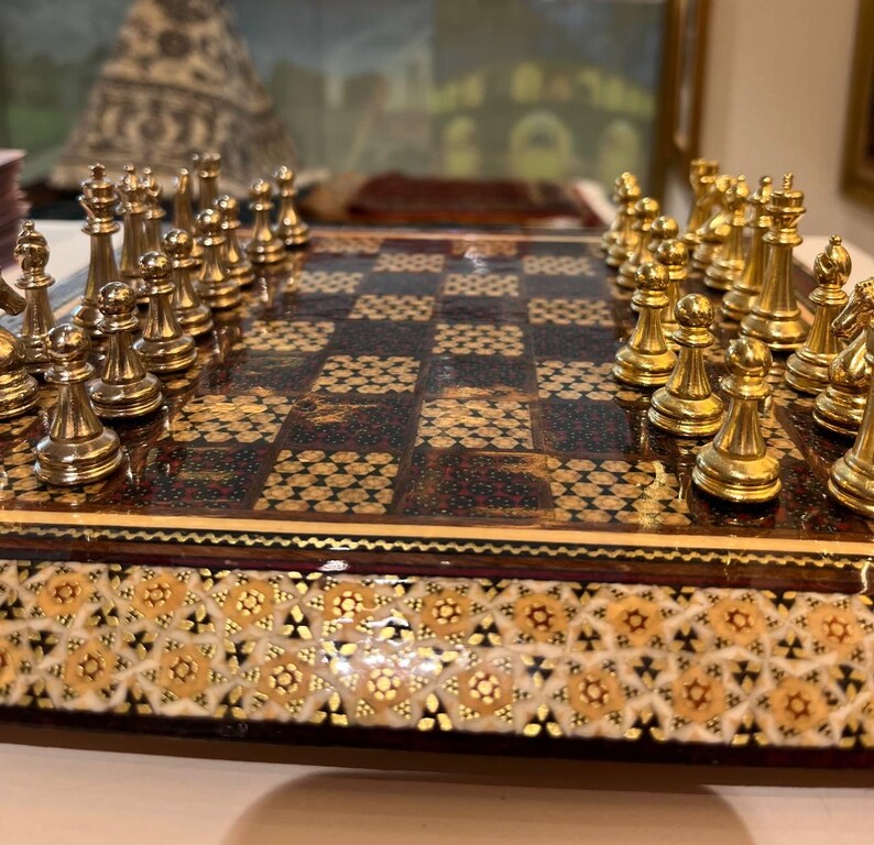 Khatam Handmade Chess Set - Etsy
