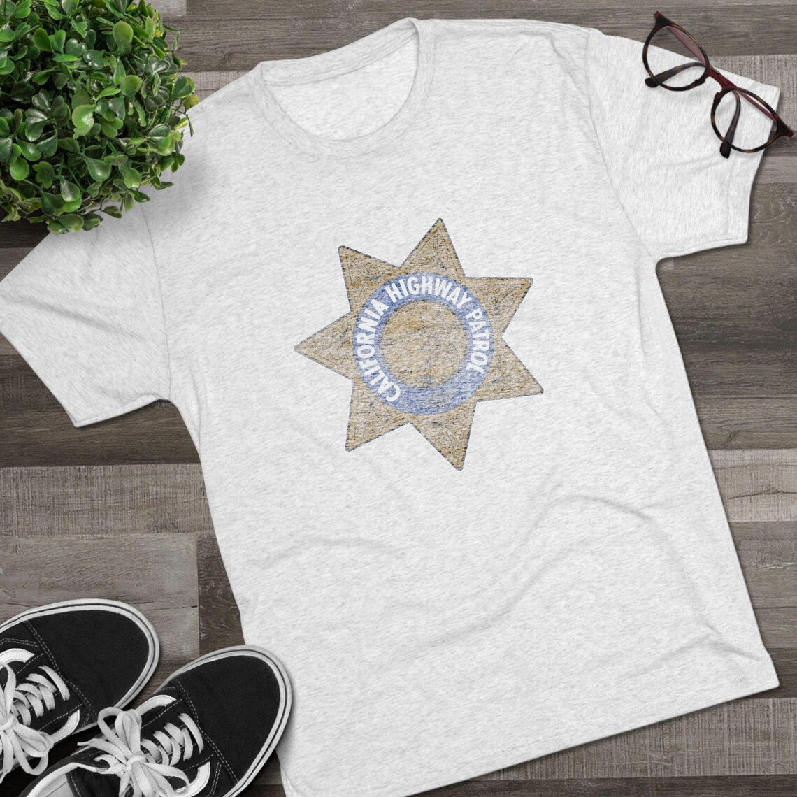 Chips TV Show Distressed CHP Logo T-shirt - Vintage Style Police Tee - Etsy