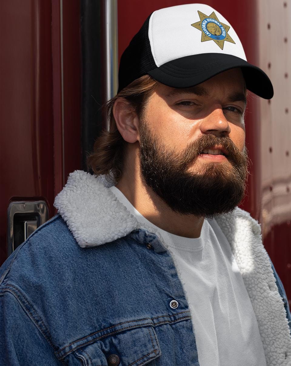 Chips TV Show Inspired CHP Logo Trucker Hat - Classic California ...