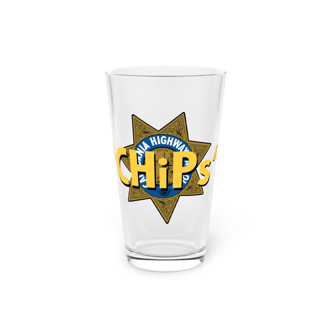 Chips TV Show Pint Glass, Police Officer Gift, Vintage TV Show, Gift ...