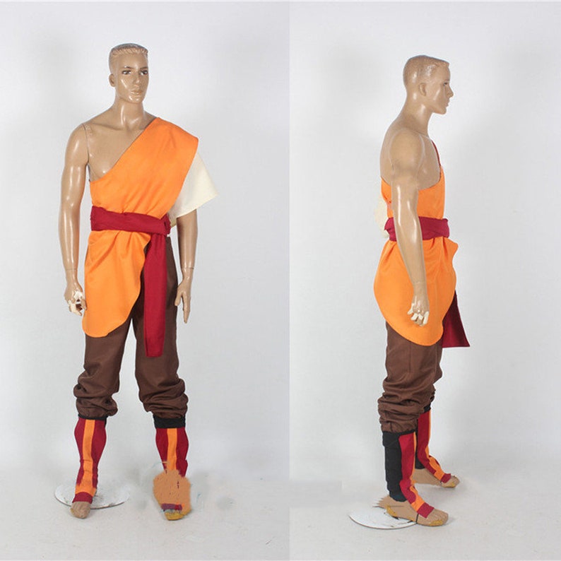 Avatar Aang Cosplay Anime Costume the Last Airbender Outfit for ...