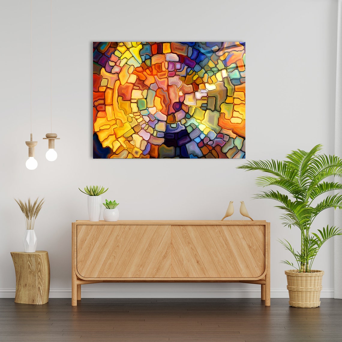 Stained Glass Pattern Abstract Arrangement of Virtual Stained Glass ...