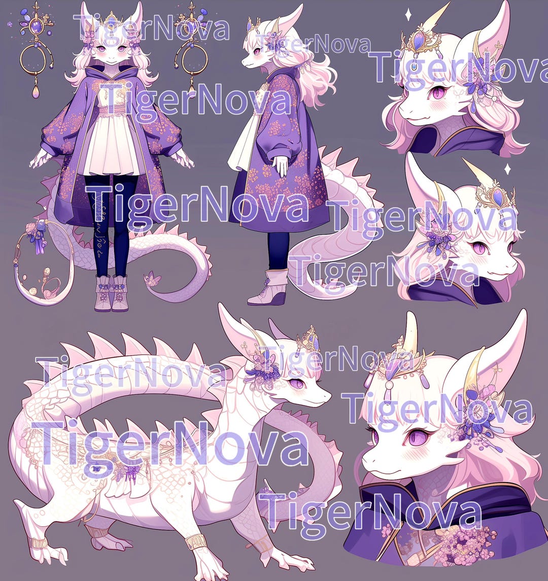 Fursona Dreamy Dragon Furry Adoptable - Etsy