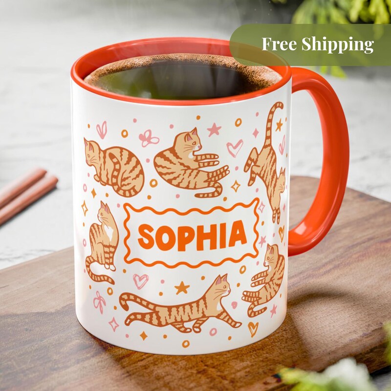 Large Personalized Mugs With Cats - Etsy