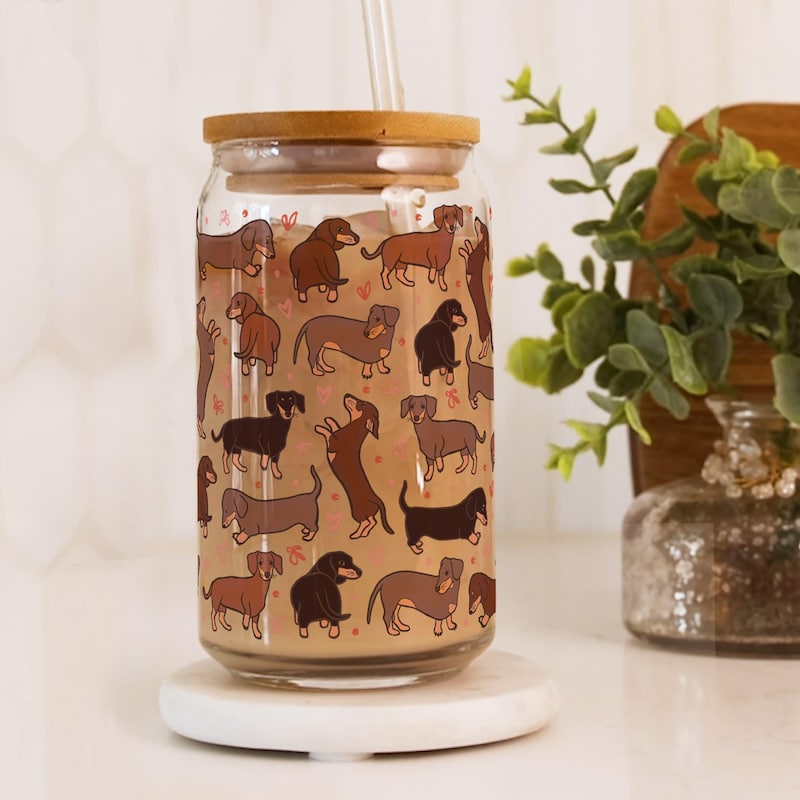 Glassware With Dachshund - Etsy