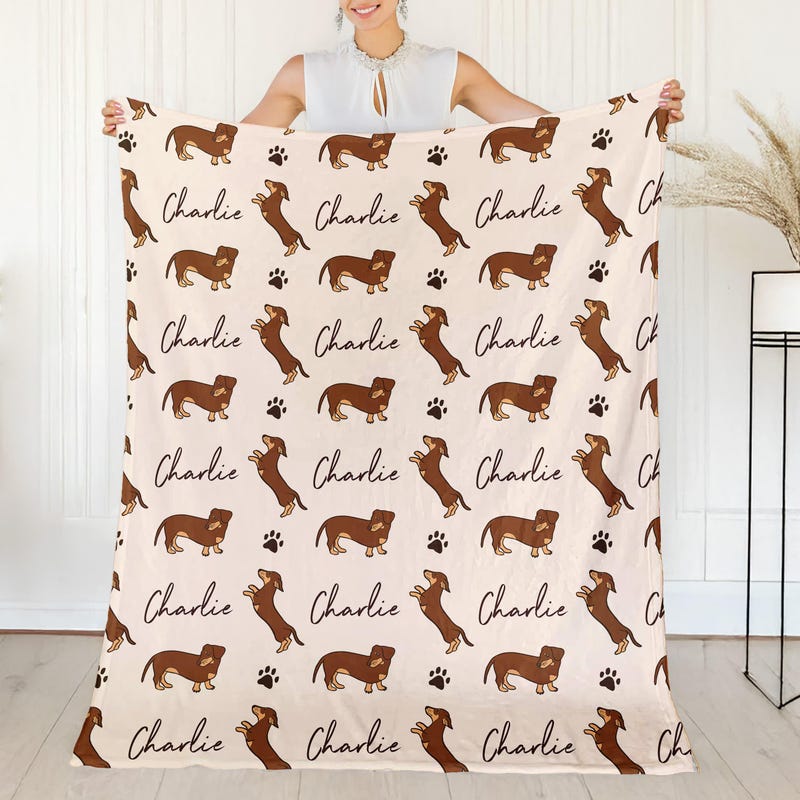 Dachshund Mom Blanket - Etsy UK