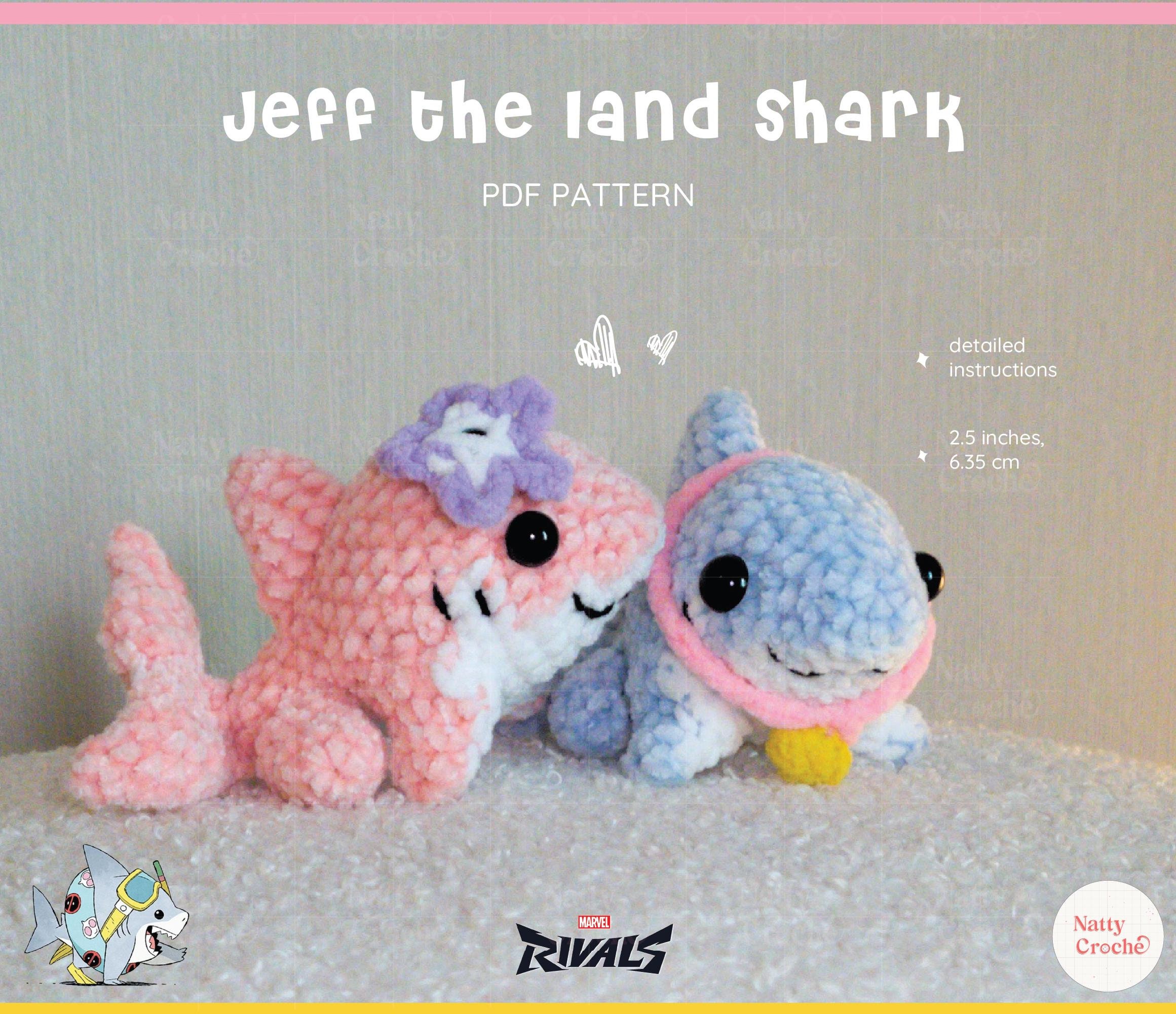Jeff the Land Shark Crochet Pattern, Marvel Rival Amigurumi Design ...