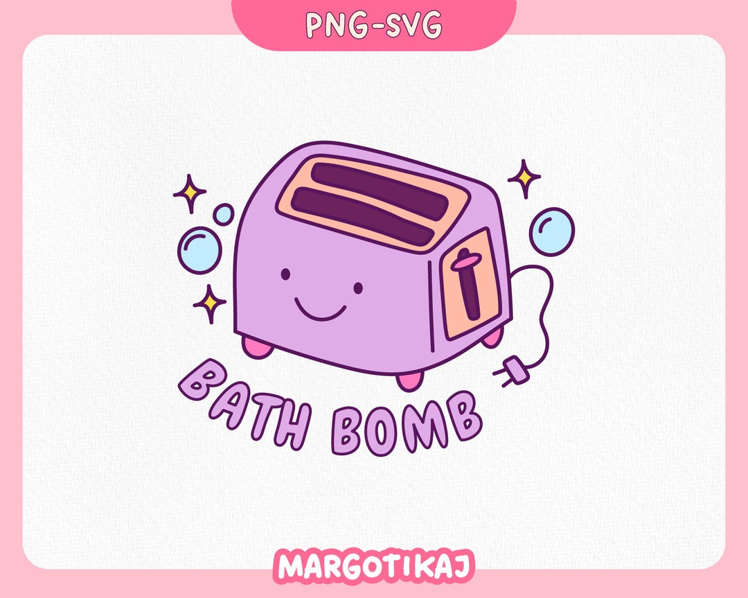 Toaster Bath Bomb Clipart: Dark Humor PNG SVG for Stickers (commercial ...
