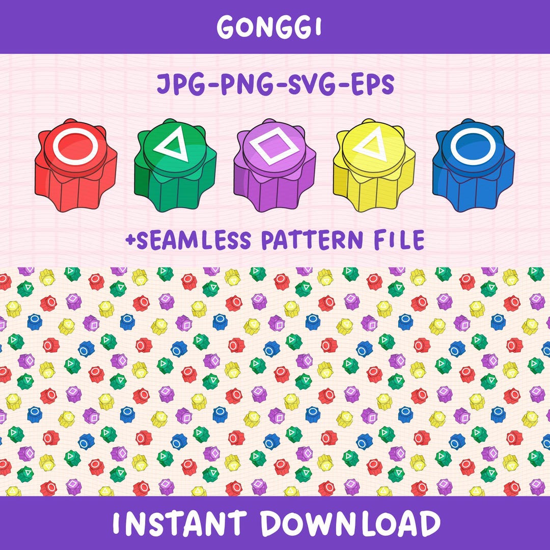 Buy Squid Game Gonggi SVG Gonggi Stones PNG Clipart Set Korean Culture ...