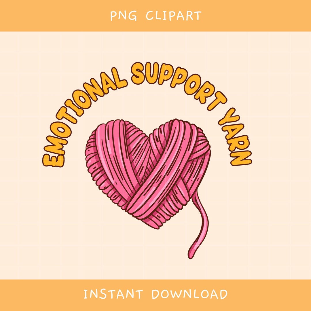 Yarn Heart PNG: Knitting Crochet Stickers (digital Download) - Etsy