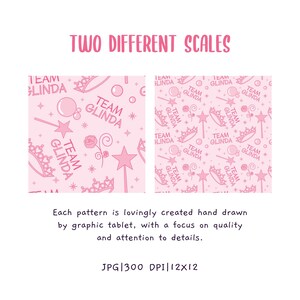 Team Glinda Seamless Pattern, Wicked the Musical Movie, Digital Pattern ...