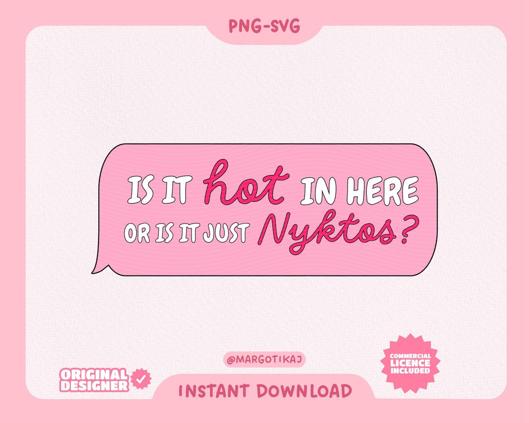 Nyktos Flesh and Fire Stickers: Spicy Smut Bookish Clipart (digital ...