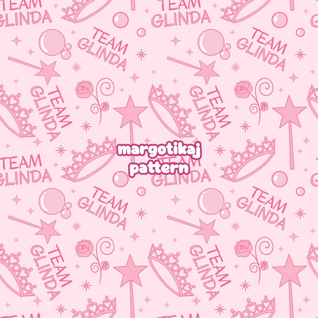 Team Glinda Seamless Pattern, Wicked the Musical Movie, Digital Pattern ...