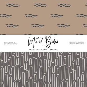 Muted Boho Seamless Digital Papers,bohemian Patterns for Crafting ...