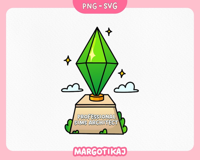 Sims Plumbob Design: Gamer PNG SVG Clipart (digital Download, 600 DPI ...