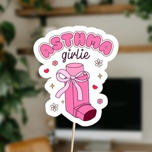 Asthma Girlie Inhaler Design: PNG SVG Stickers, Sublimation (digital ...