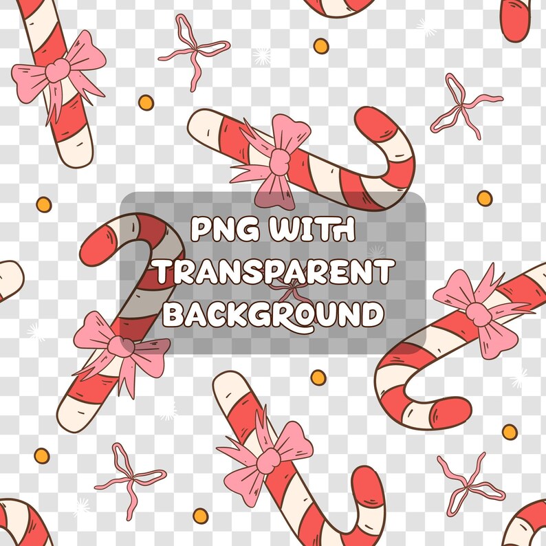 Candy Cane Christmas Seamless Pattern, Retro Christmas Digital Paper ...