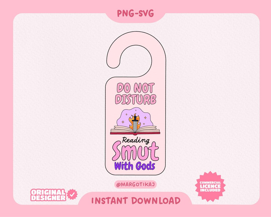 Do Not Disturb Bookish SVG Sticker, Sticker for Book Lovers, Smut ...