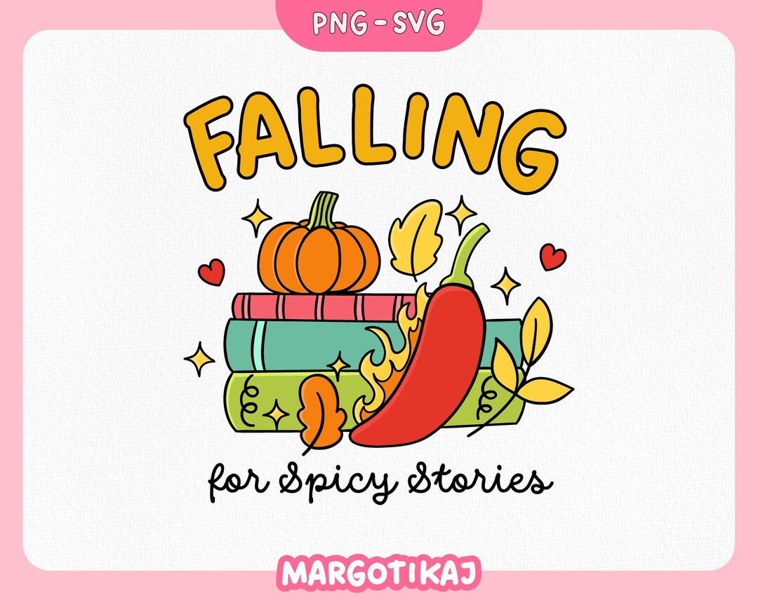 Spicy Book Clipart – Autumn Reading, Chili Pepper Design (PNG SVG) - Etsy