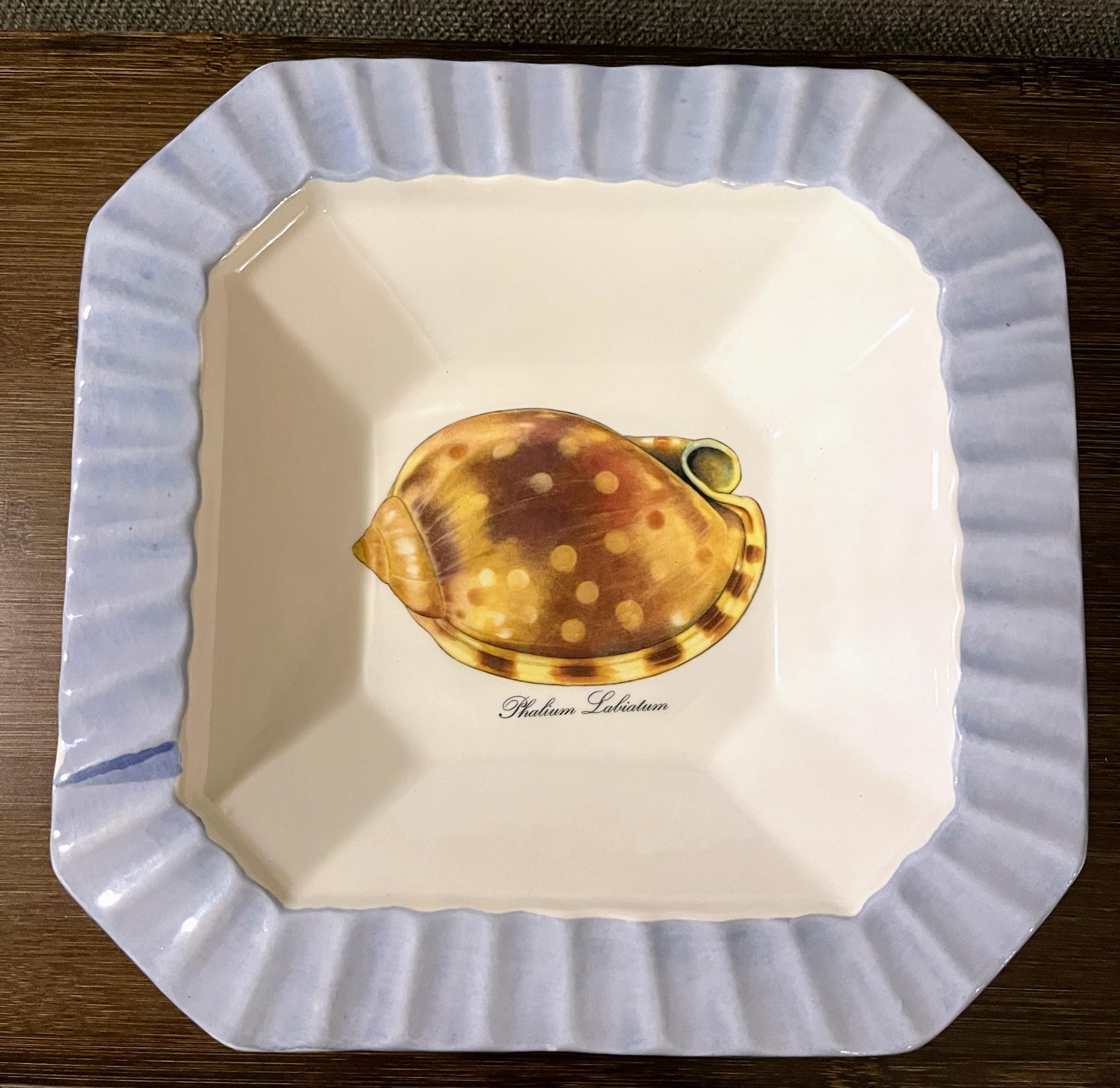 Vintage Italian Ceramica Due Torri Transferware Sea Shell Serving Bowl ...